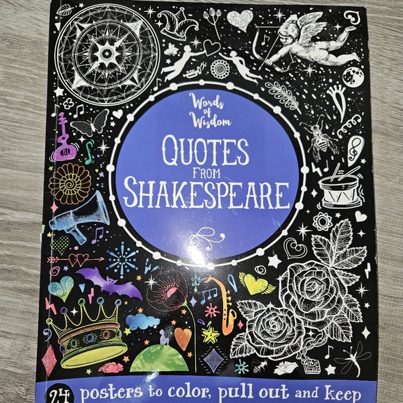 Shakespeare | Toys | Coloring Poster Book With 24 Pages Of Shakepeare ...